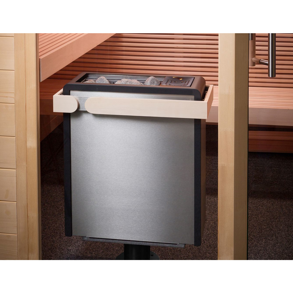 Saunaofen Sentiotec Bio Concept R mini combi 7,5 kW - Urlaubsparadies